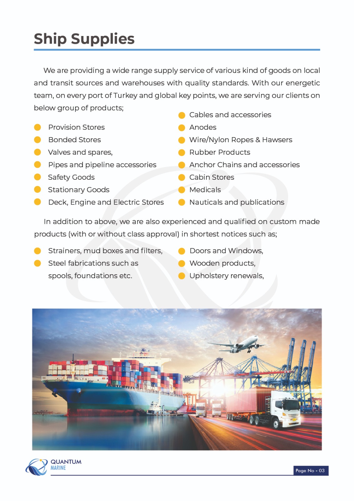 Quantum Technical Marine Services , Istanbul, Turkey | Shipping & Marine Supplier | ShipServ