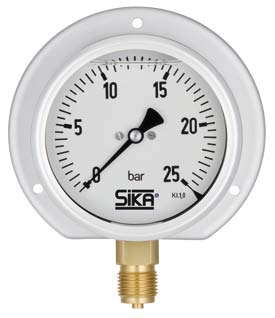 653190 GAUGE PRESSURE W/GLYCERINE, BOTTOM/BACK 0-250BAR 63MM G1/4 ...