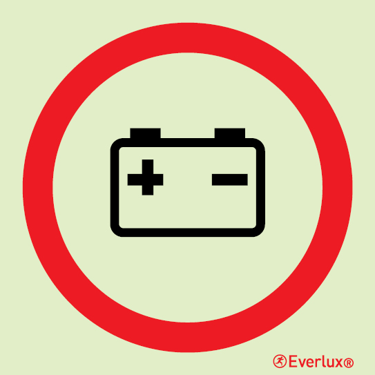 336867 FIRE CONTROL SYMBOL ISO 17631, EMERG SOURCE OF ELEC POWER BAT ...