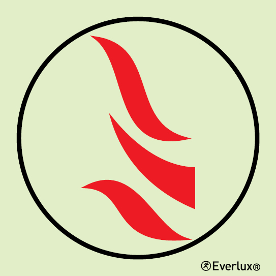 336875 FIRE CONTROL SYMBOL ISO 17631, SPACE MONIT'RD BY FLAME DETECT ...