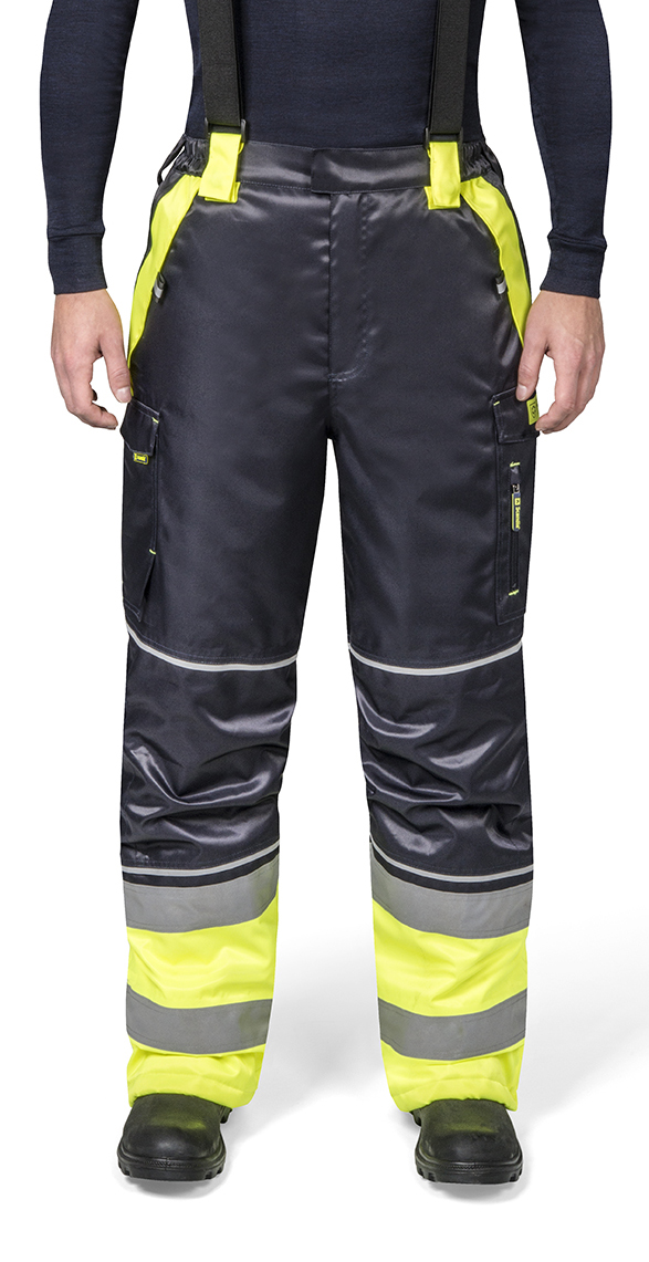 312543 TROUSERS WINTER WATER PROOF, HI VISIBILITY YELLOW/NAVY XL | IMPA ...