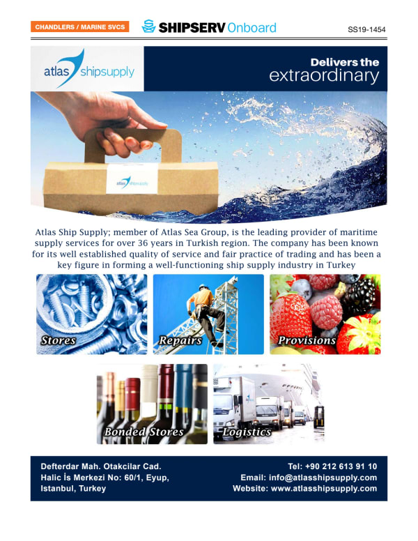 Atlas Ship Supply Co. Inc., İstanbul, Turkey | Shipping & Marine ...