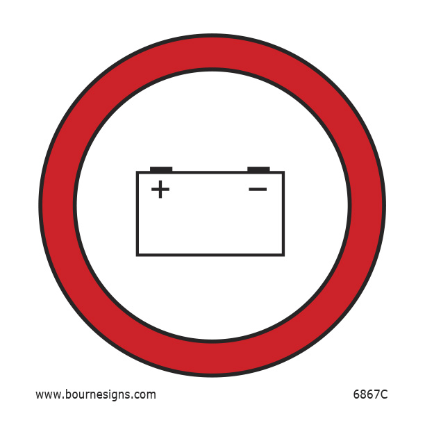 336867 FIRE CONTROL SYMBOL ISO 17631, EMERG SOURCE OF ELEC POWER BAT ...